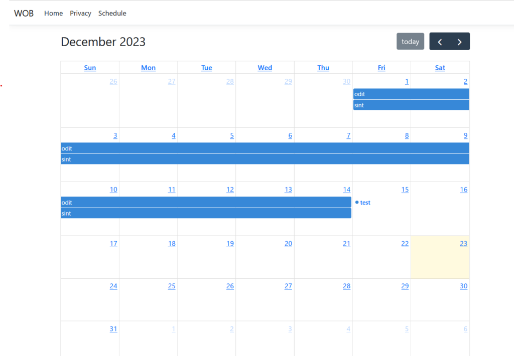 ASP.NET MVCでfullcalendarを用いてカレンダーを表示する – 駆け出しプログラマー